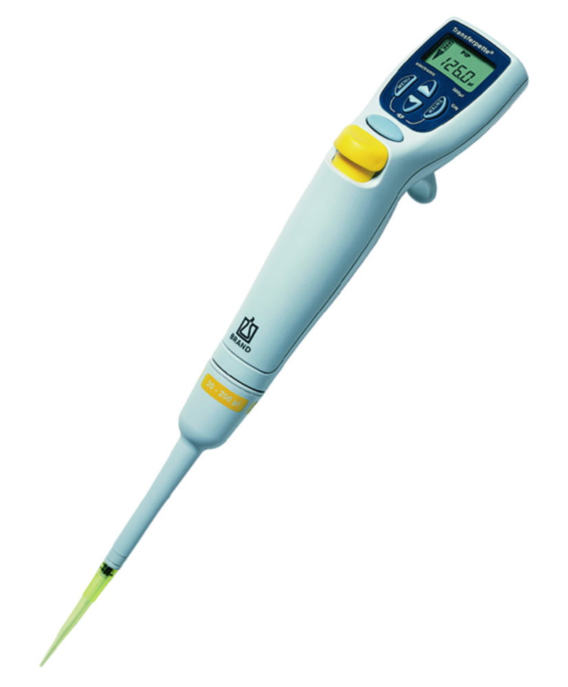 BRAND Transferpette Electronic Pipette (20–200 µL) – without Mains ...