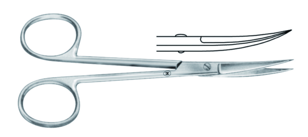 Dissecting scissor 115 mm, curved for left-handers | LabFriend South Africa