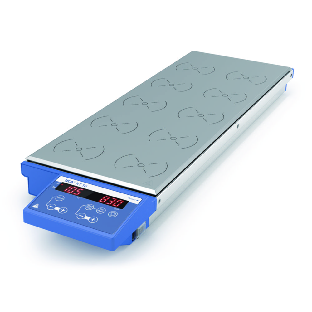 Multi-position magnetic stirrer RT 10 digital, with 10 stirring places ...