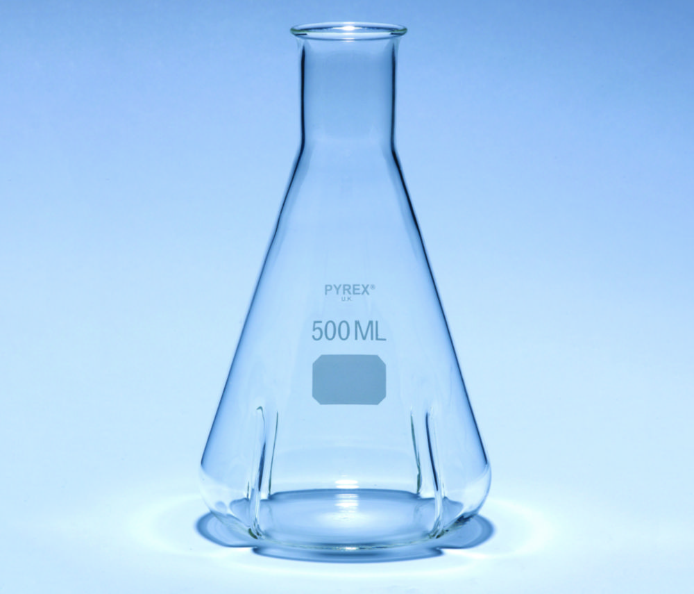 Flasks, baffled 2000 ml 4 baffles, borosilicate glass | LabFriend ...