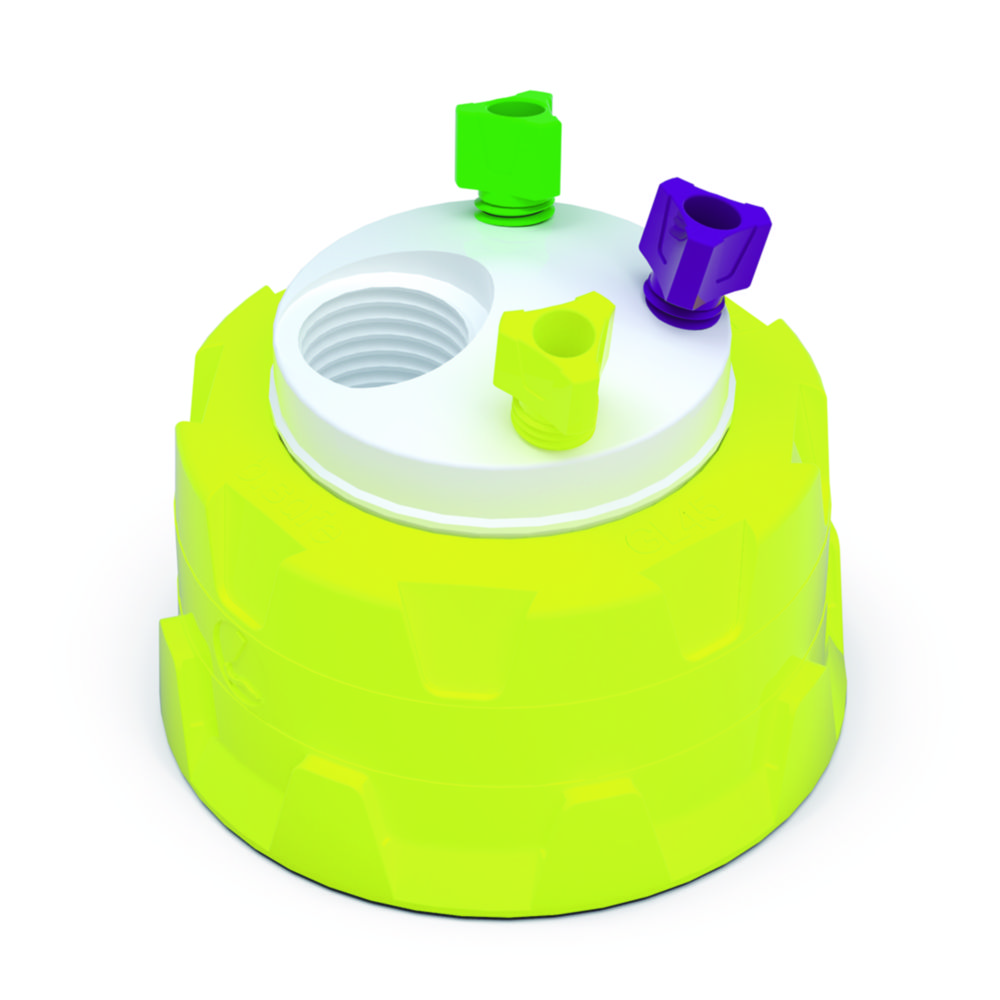 b.safe Disposal cap GL 45 3x UNF 1/4" 28G, 1x GL 14, PPS / PTFE ...