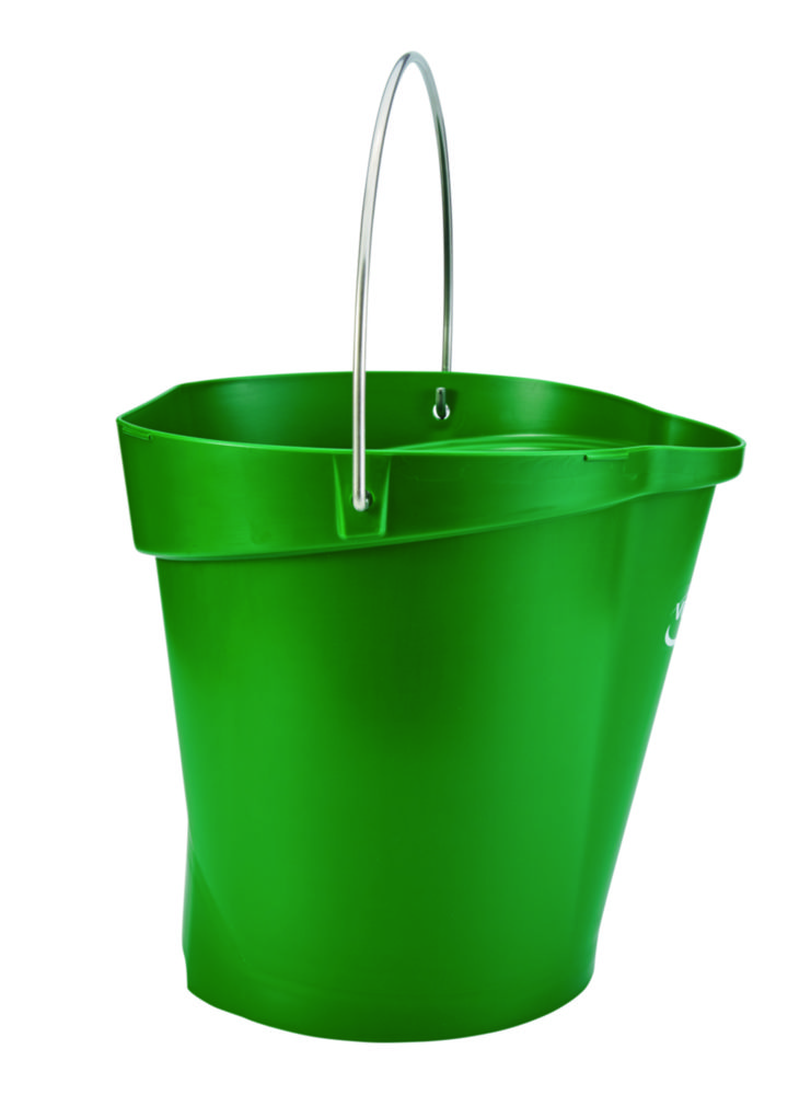 Hygiene Bucket, 12 Litre(s), Green | LabFriend | Laboratory Equipment ...
