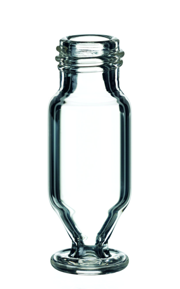 Microliter short-jaw bottles 1.1 ml Conical, with round glass base, 32 ...