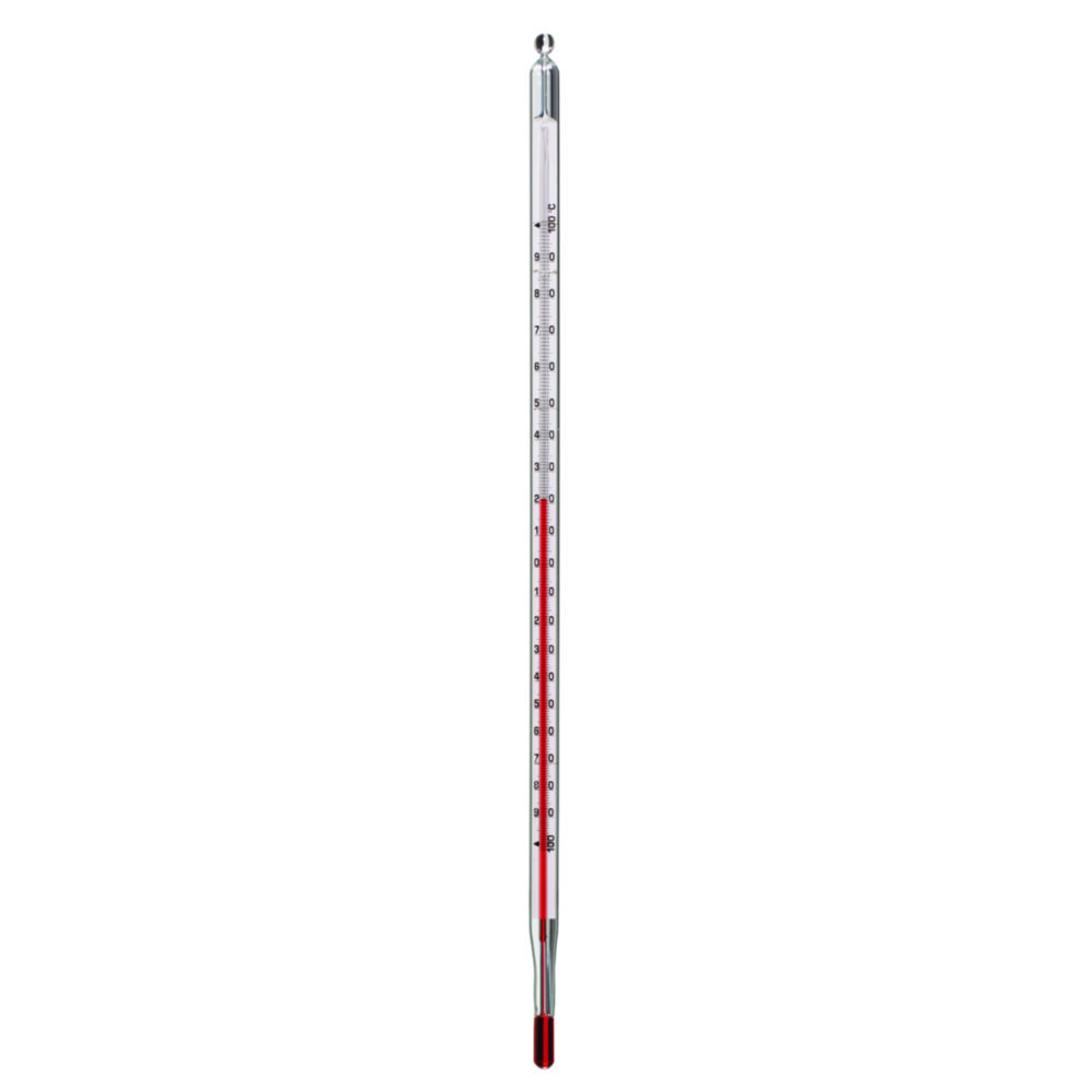 Precision-laboratory thermometer -100...+30°C enclosed scale, capillary ...