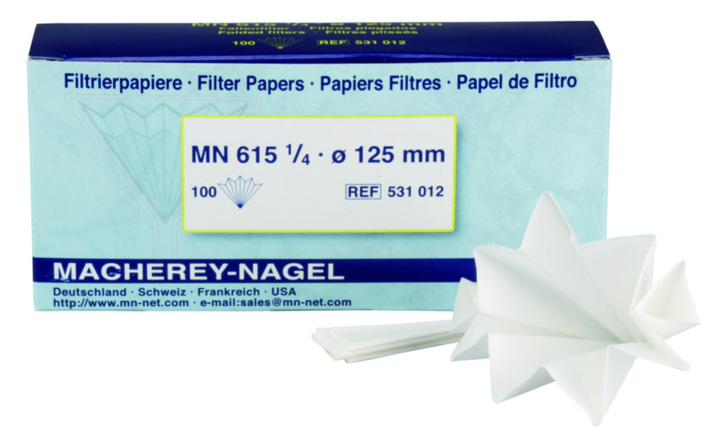 Filter papers folded MN 615 1/4, 320 mm pack of 100 | LabFriend ...