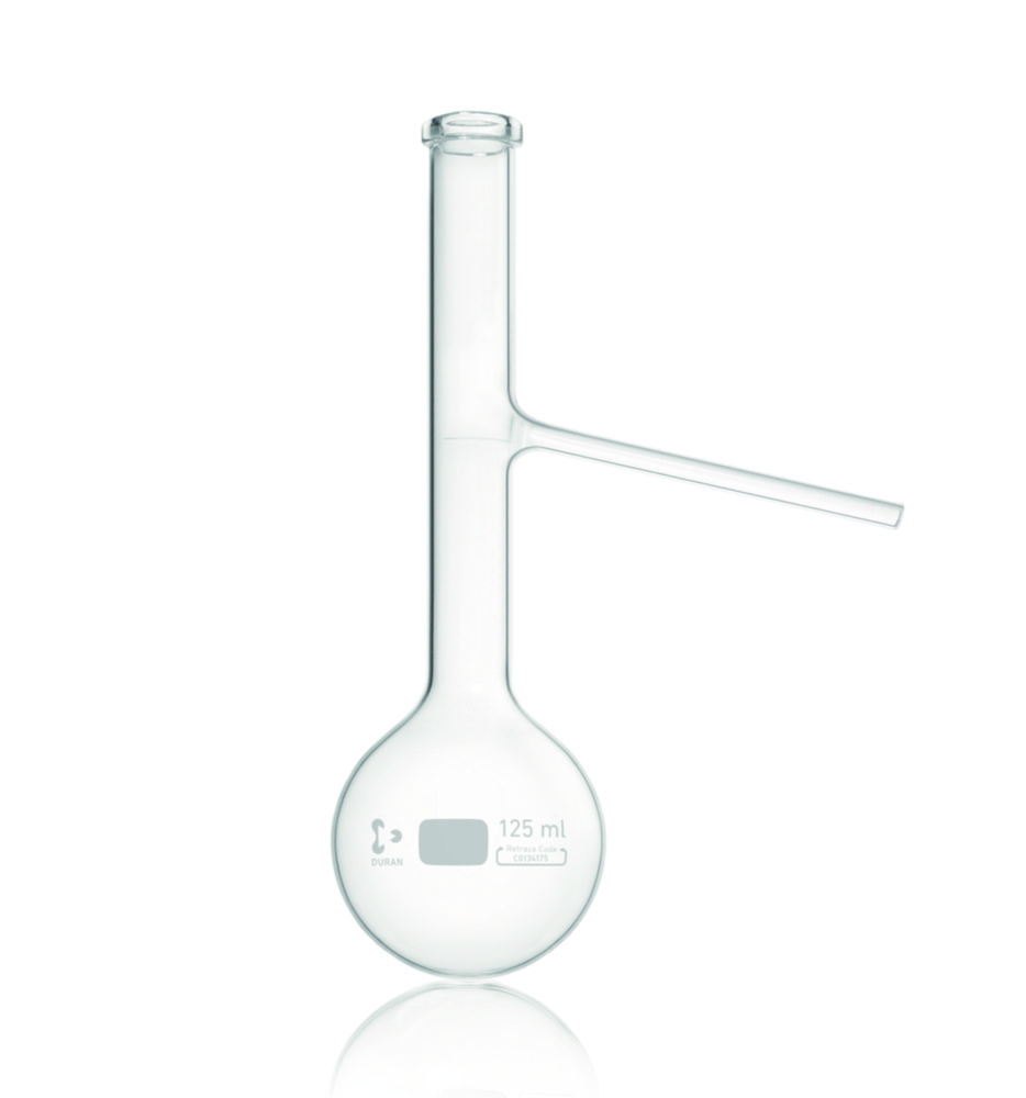 Engler flask 125ml,DURAN, w. formed flanged rim,acc.to ASTM D86,DIN EN ...