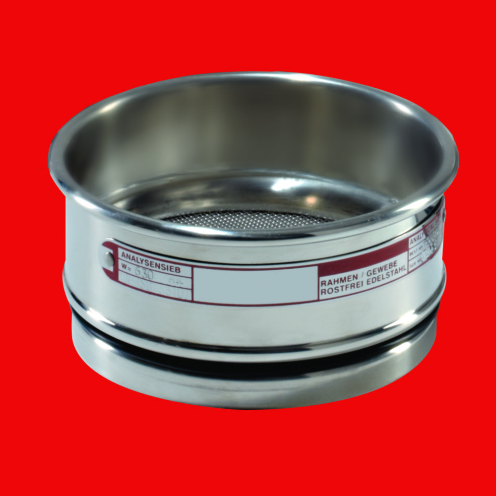Test sieve, 100 x 40 mm Mesh size 50 µm Stainless steel, ISO 3310-1 ...