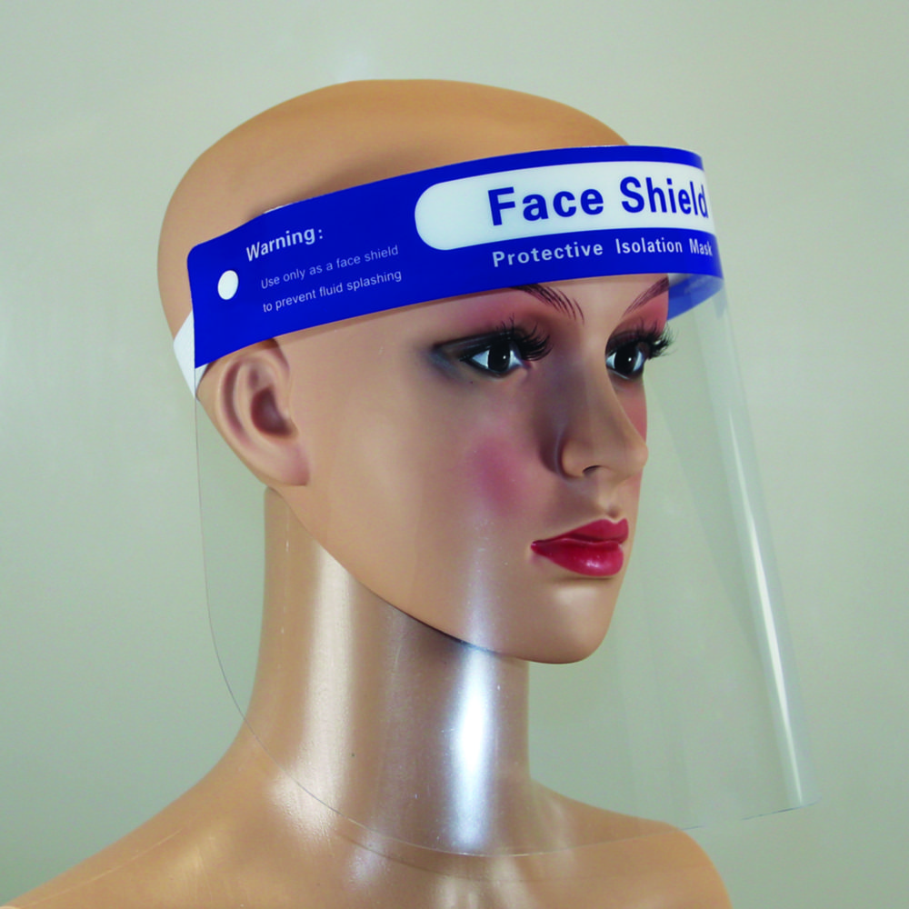 Face shield polycarbonate for protection of liquids, syringes and ...