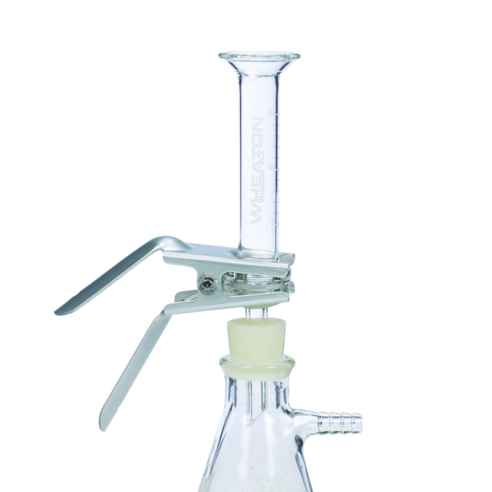 WHEATON-90 mm Clear Type I Borosilicate Glass Vacuum with stainless ...