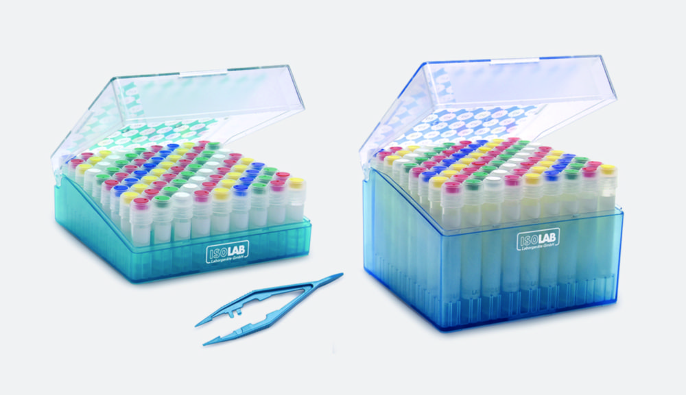 cryo tube box, PC 9x9 array for 2ml tubes with hinged lid | LabFriend ...