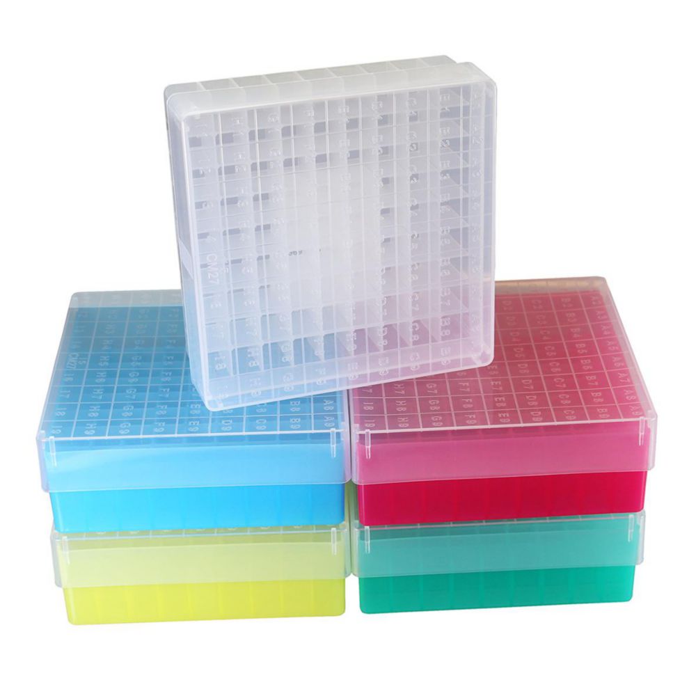 Cryobox PP, 50 mm, yellow 9x9 130 x 130 x 50 mm pack of 5 | LabFriend ...