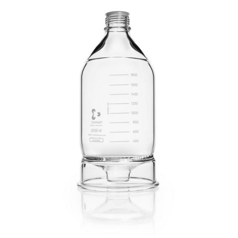 HPLC reservoir-bottle 2000 ml clear, conical, GL 45 | LabFriend ...