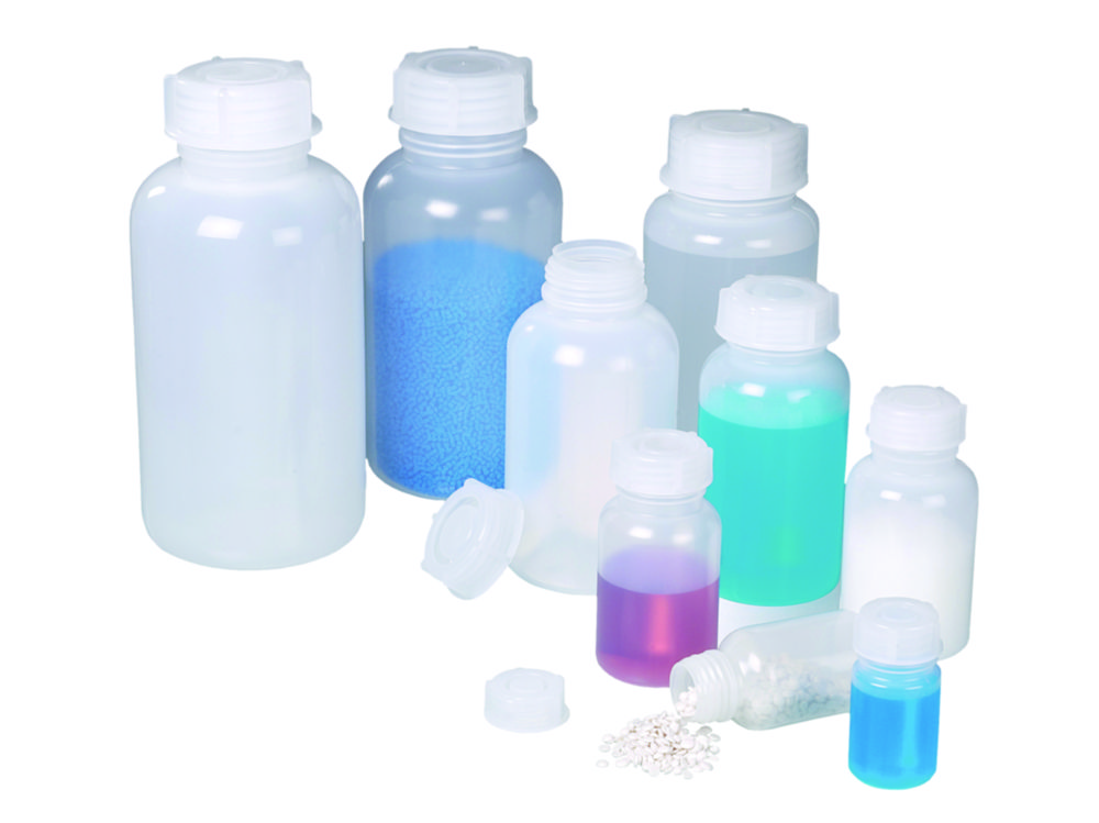 Wide mouth sampling bottle 500ml, LDPE, with closure | LabFriend ...