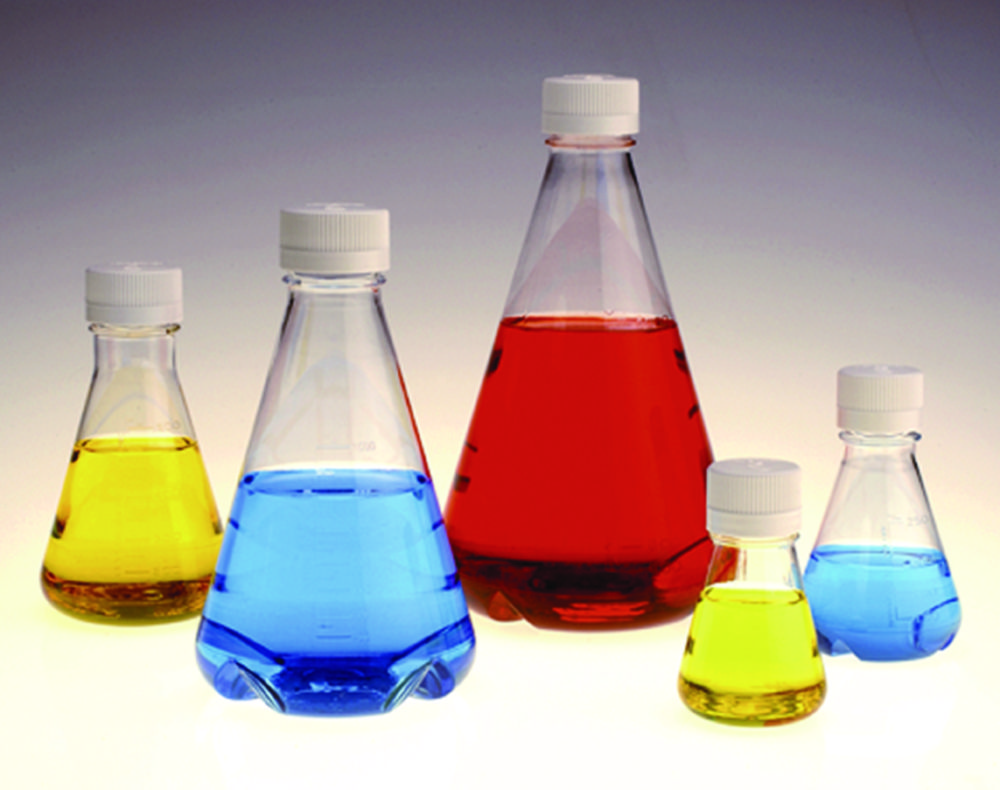 Erlenmeyer flask 125 ml PETG, sterile, plane bottom, with screw-cap ...