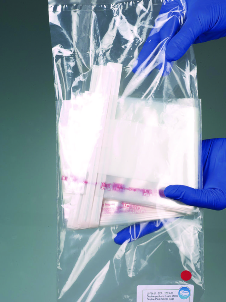 SteriBag Cleanroom sample bag 800 ml PE, transparent, 305x114 mm, with ...