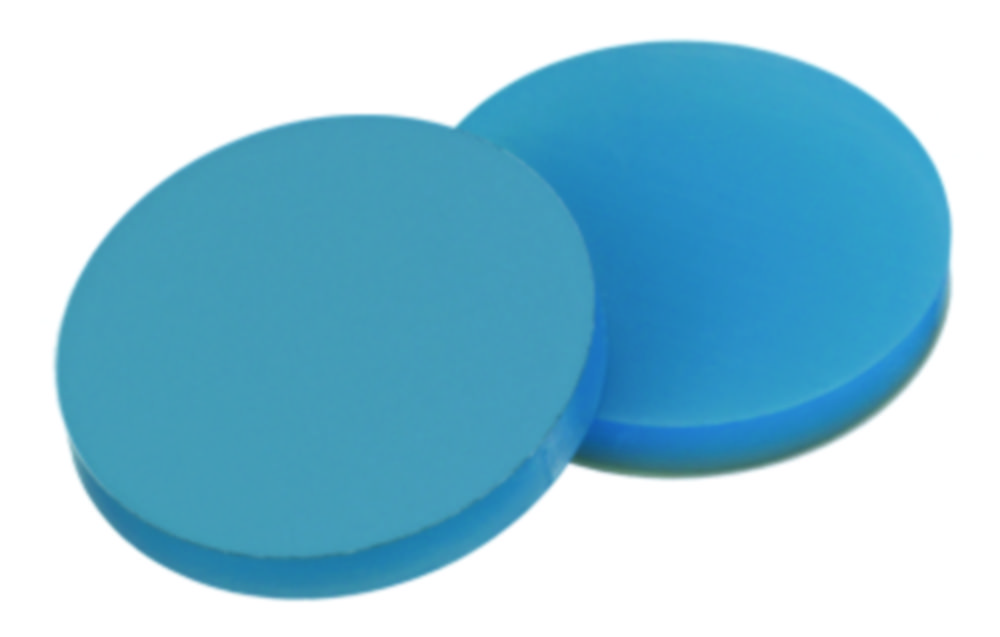 LLG-Magnetic crimp cap N 20, gold, 8 mm center hole, Silicone blue/PTFE ...