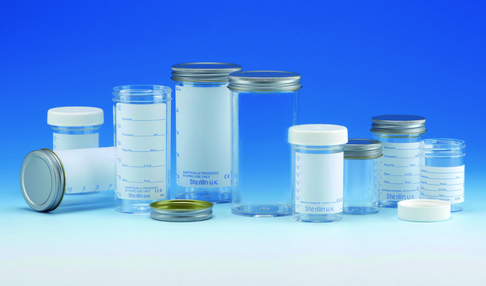 Sample container 60 ml, PS, plastic cap, w/o label, sterile, for In ...