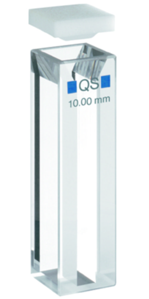 Fluorescence semi-micro cuvettes,quartz glass, 12.5 x 45 mm, path ...