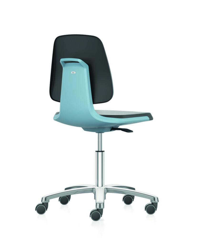 Laboratory chair Labsit 4 Integral foam 9588, black 2000, seat blue ...