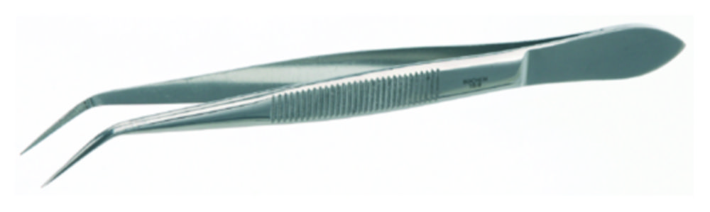Forceps 130 mm sharp/bent, stainless steel | LabFriend Indonesia