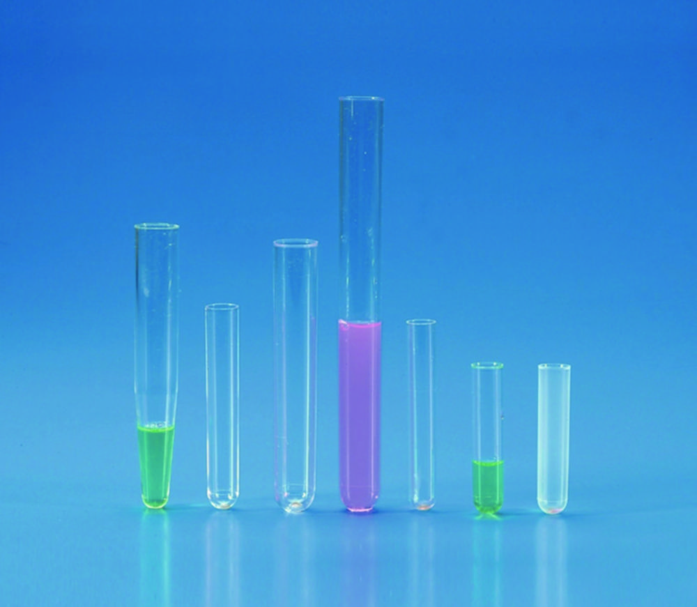 Test tubes 10 ml with rim, PP, cylindrical, 16 x 100 mm, pack of 2000 ...
