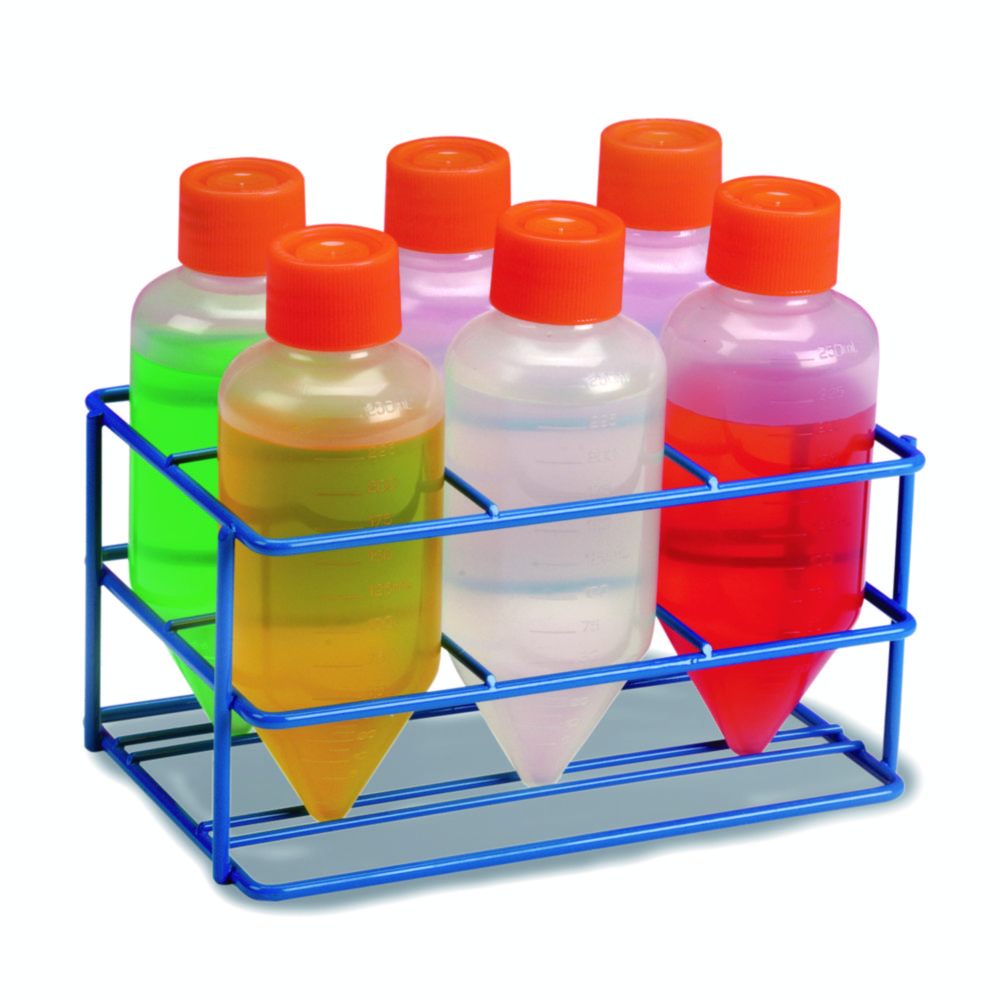 Test tube rack, for tubes Ø 29-33mm 2x6 places, blue, coated wire ...