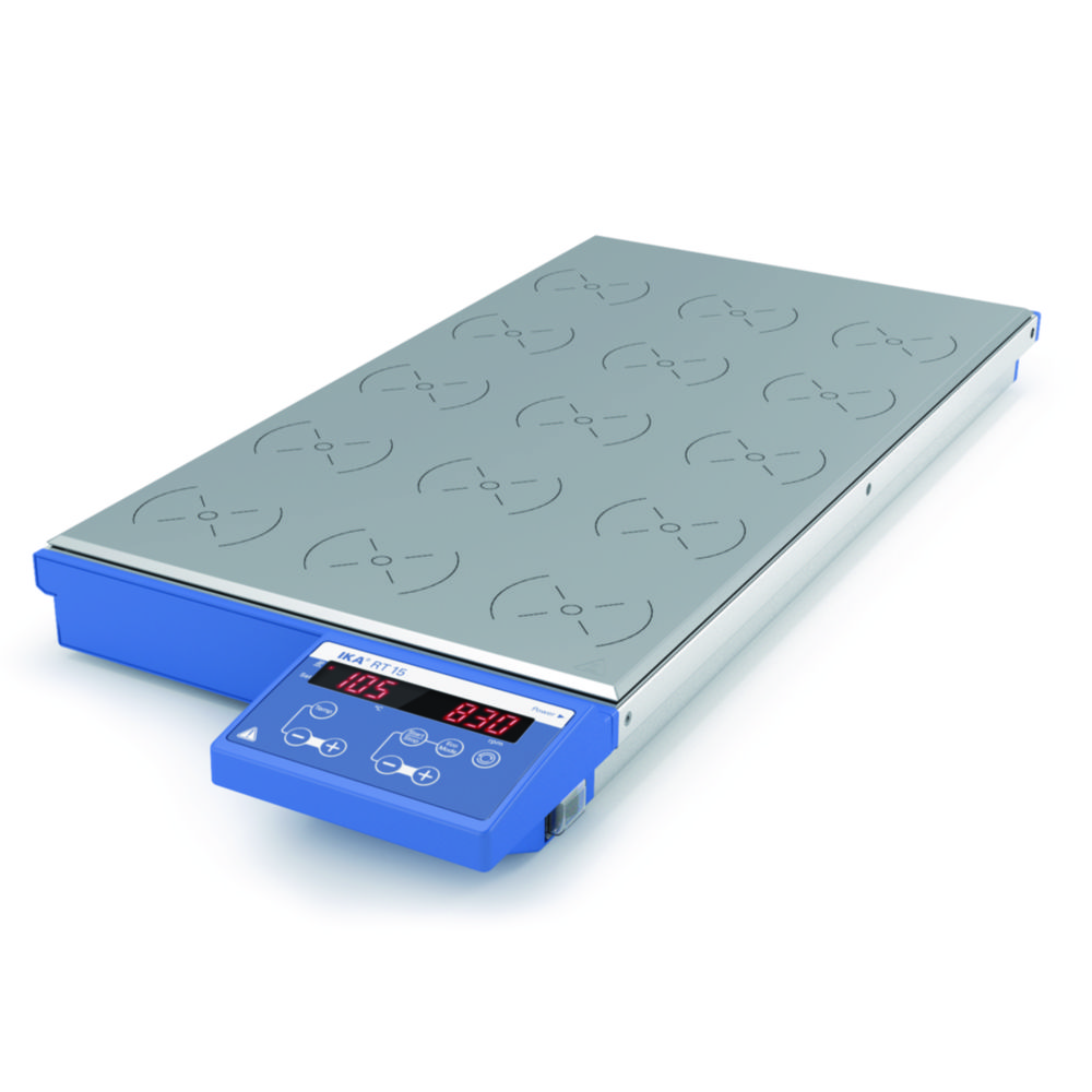 Multi-position magnetic stirrer RT 15 digital, with 15 stirring places ...