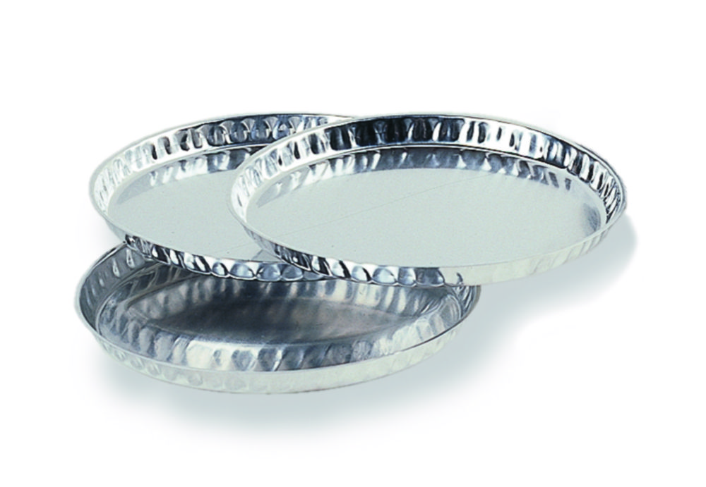 Sample dishes Ø app. 90 mm made of aluminium, 105x105x80mm, pack of 80 ...