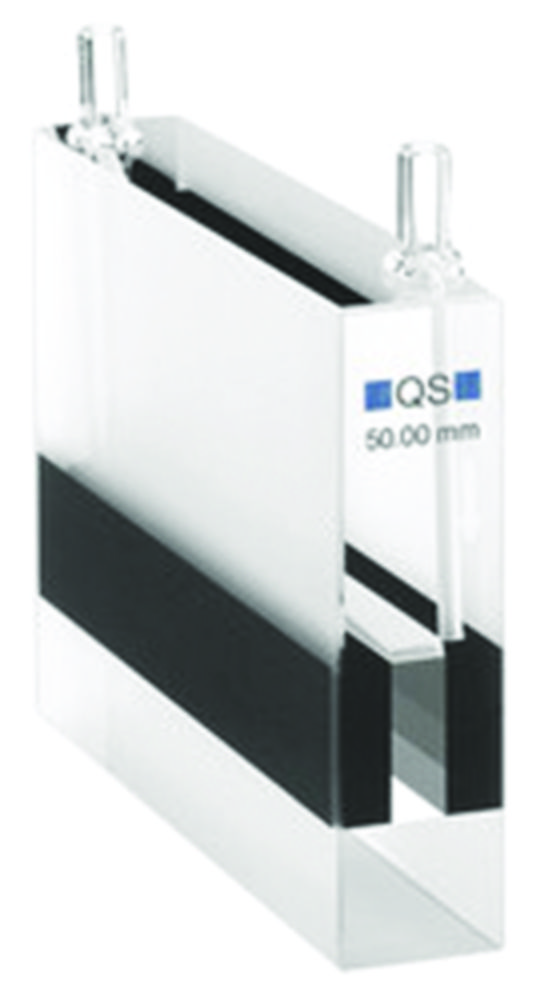 Flow-through cuvette 130-QS, 10mm thickness quartz glass SUPRASIL ...
