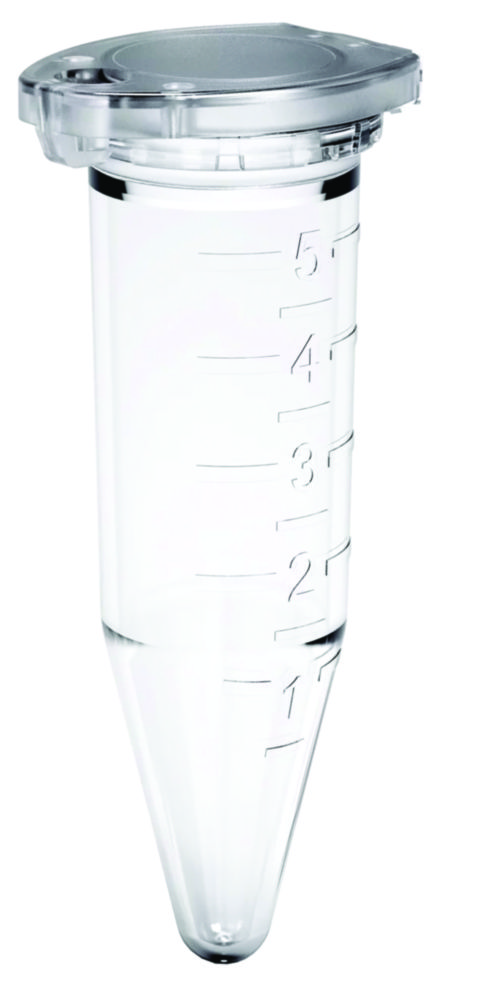 Safety-Cap Microcentrifuge Tubes, PP, 5.0 ml,natural, RNase-/DNase-/DNA ...