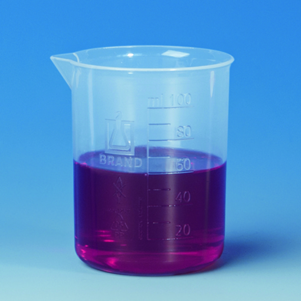 Beakers,PP,low form,cap. 600 ml blue graduation | LabFriend ...
