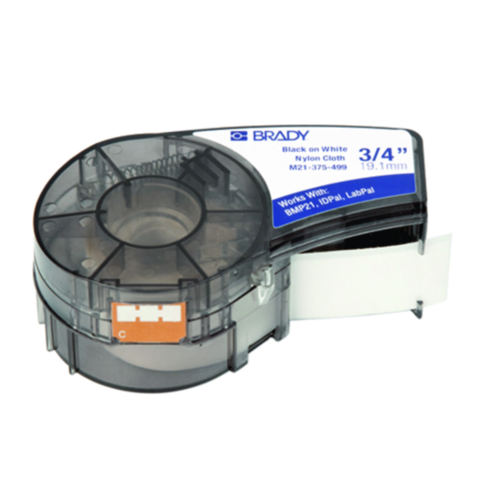 High performance labels, white nylon cloth B-499, M21-750-499 19.05 mm ...