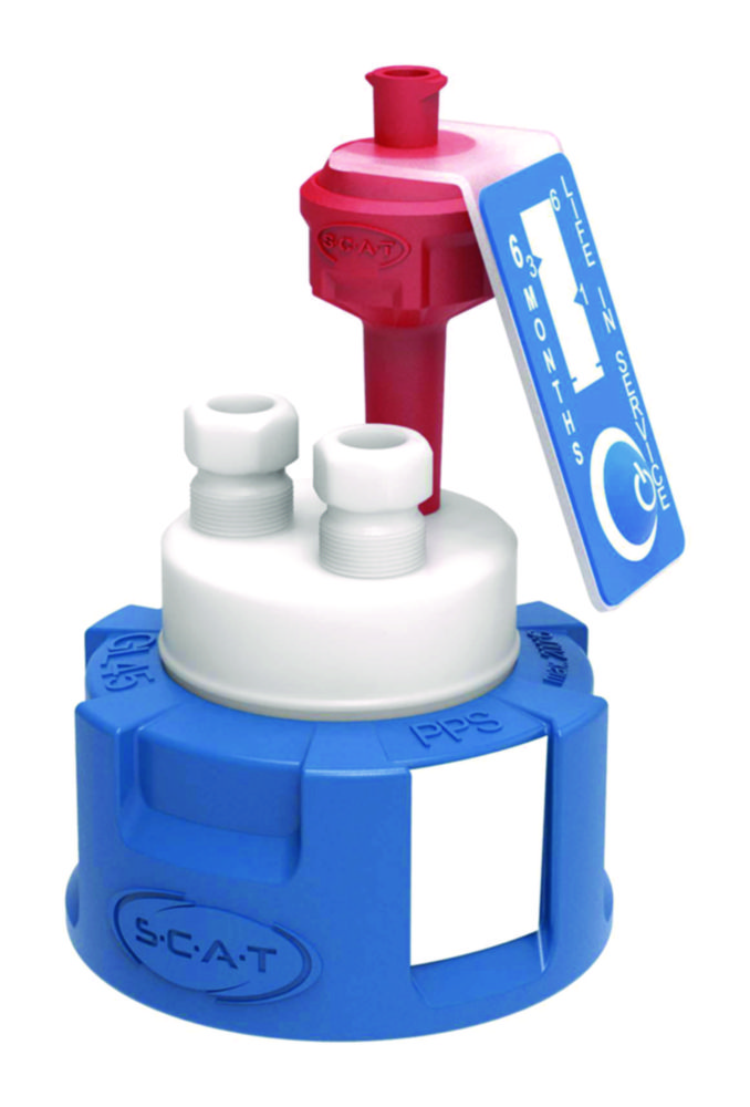 SCAT SafetyCap II V2.0 GL45 Preparative – 2x PTFE Fittings 6.35 mm OD ...