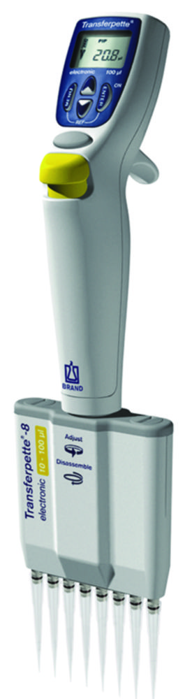 Multichannel-pipette Transferpette® -8 electronic with charger ...