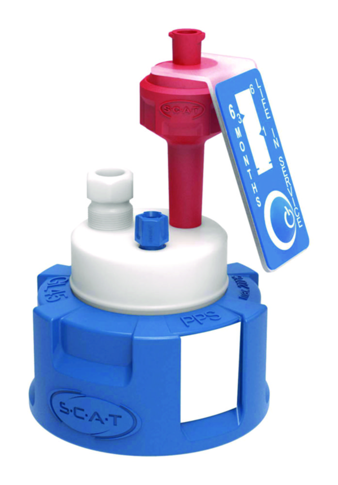 SCAT SafetyCap II V2.0 GL45 Preparative – 1x PTFE Fitting 3.2 mm OD, 1x ...