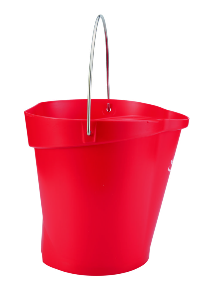 Hygiene Bucket, 12 Litre(s), Red | LabFriend | Laboratory Equipment and ...