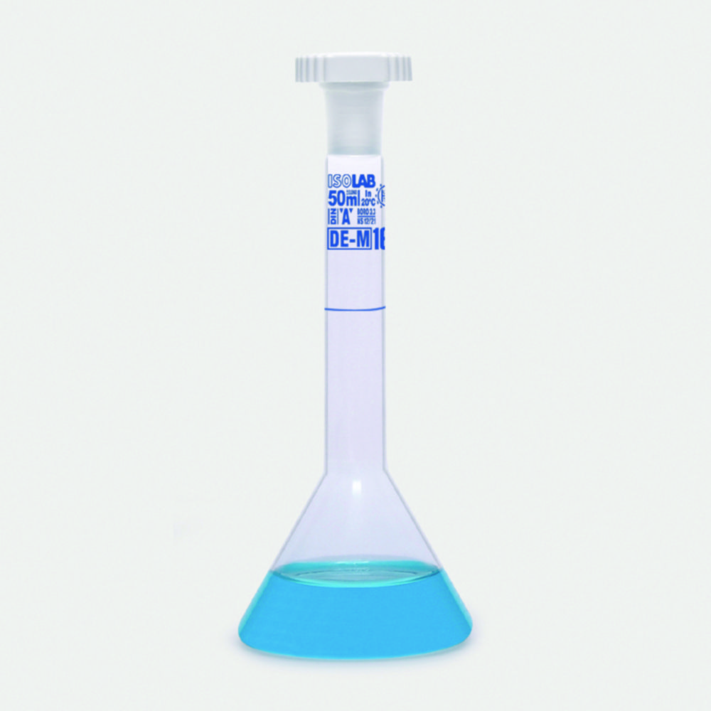 ISOLAB Volumetric Flask 2 mL Clear Trapezoidal Glass Class A NS 07/16 ...
