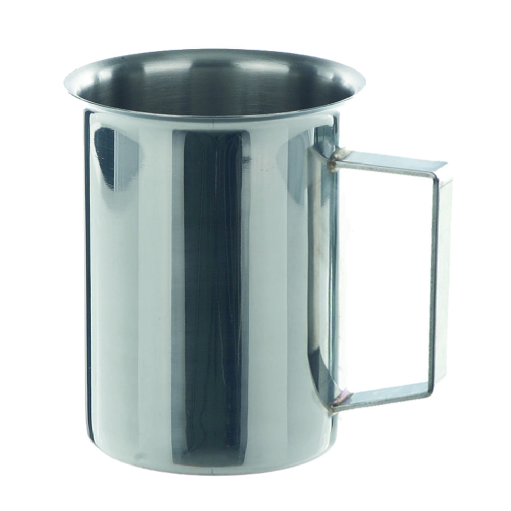 BOCHEM Beaker 500 ml 18/10 Stainless Steel with Rim and Handle ...