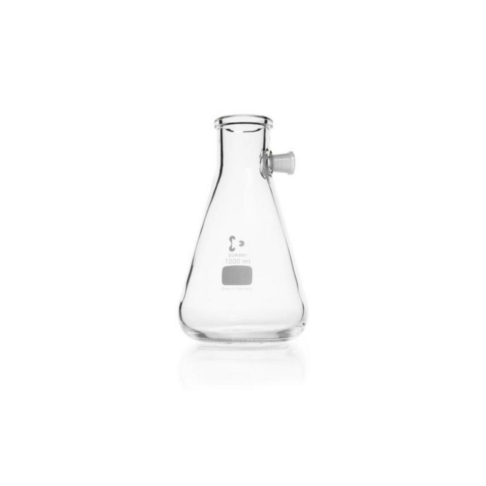 DWK DURAN Filtering Flask, 1000 ml, Erlenmeyer Shape, with Tubulation ...