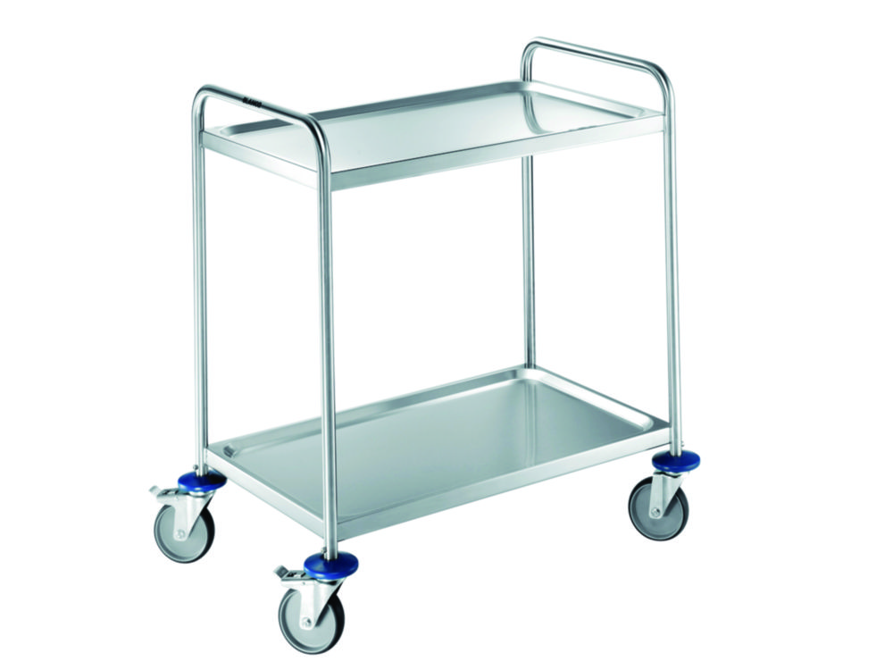 LLG Transport Trolley SW 8 x 5.2, Chrome Nickel Steel, 2 Shelves ...