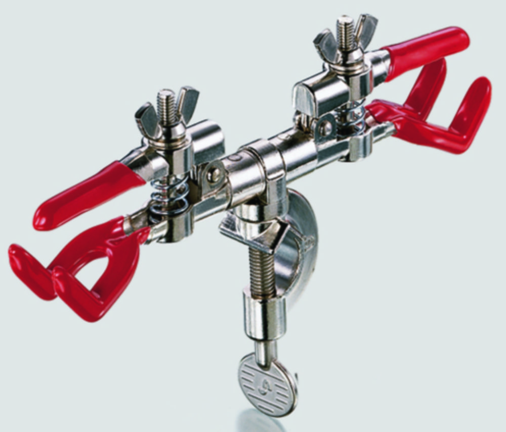 Usbeck Burette Clamp with Socket for 2 Burettes, Nickel Plated, Plastic ...