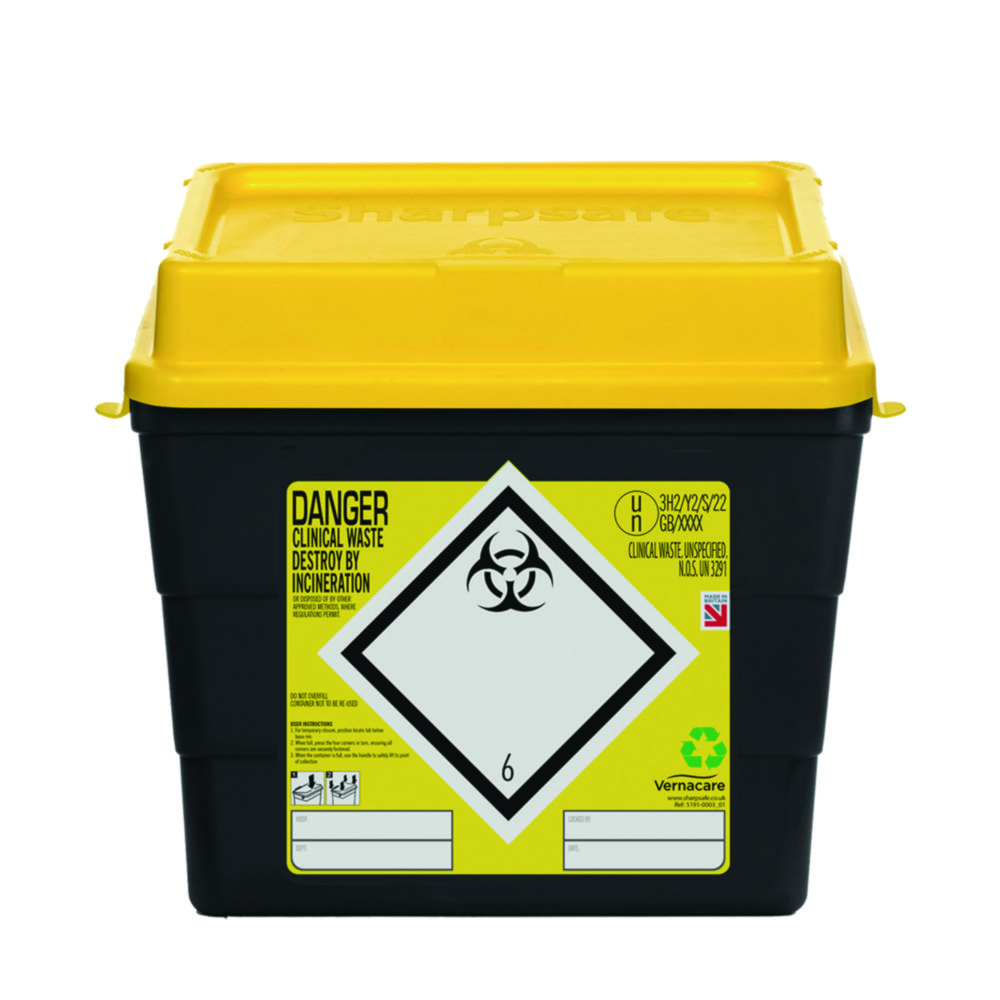 Hospidex Sampling Container Sharpsafe 8L Clinisafe UK Label | LabFriend ...