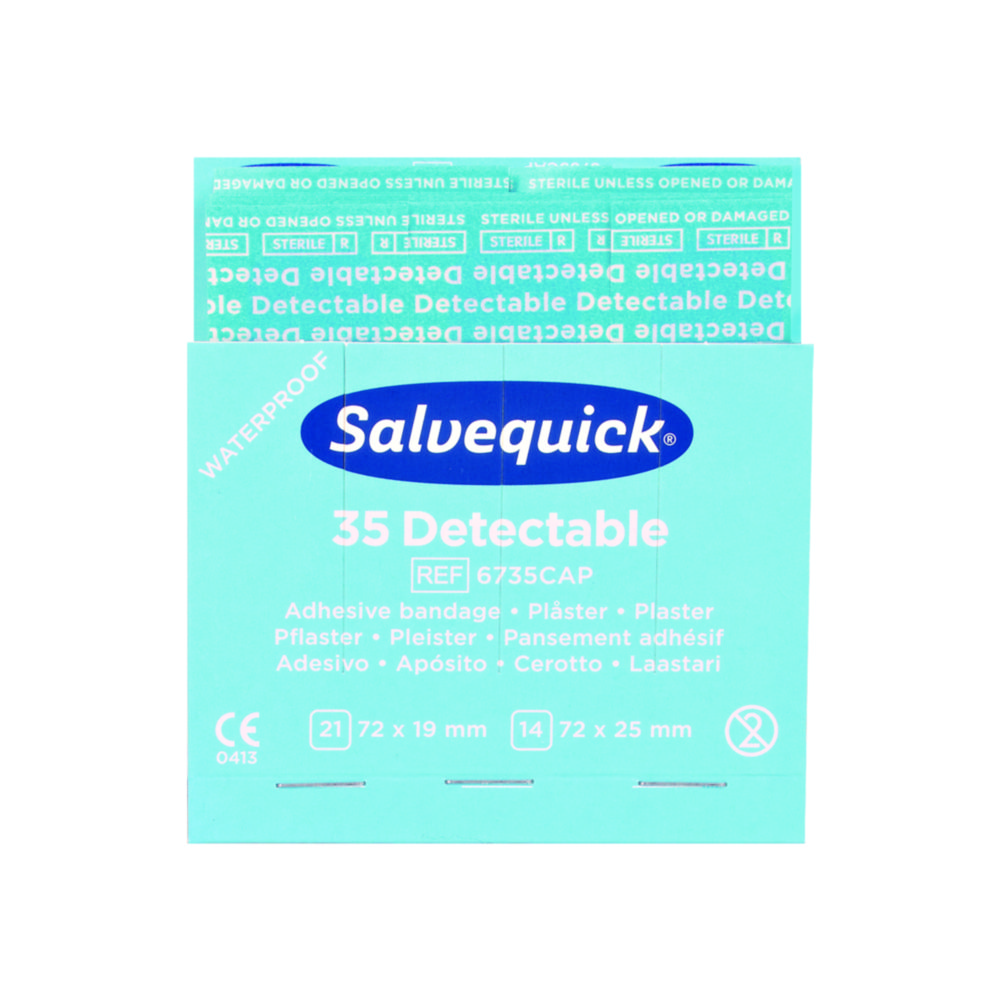 W.Söhngen Salvequick Plaster Strips Detectable, Ref. 6735, Pack of 35 ...