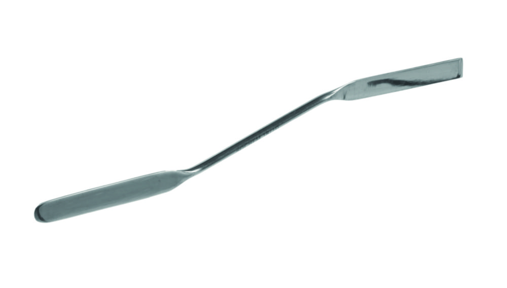 Double spatulas,18/8 steel,bent,210x11 mm | LabFriend | Laboratory ...