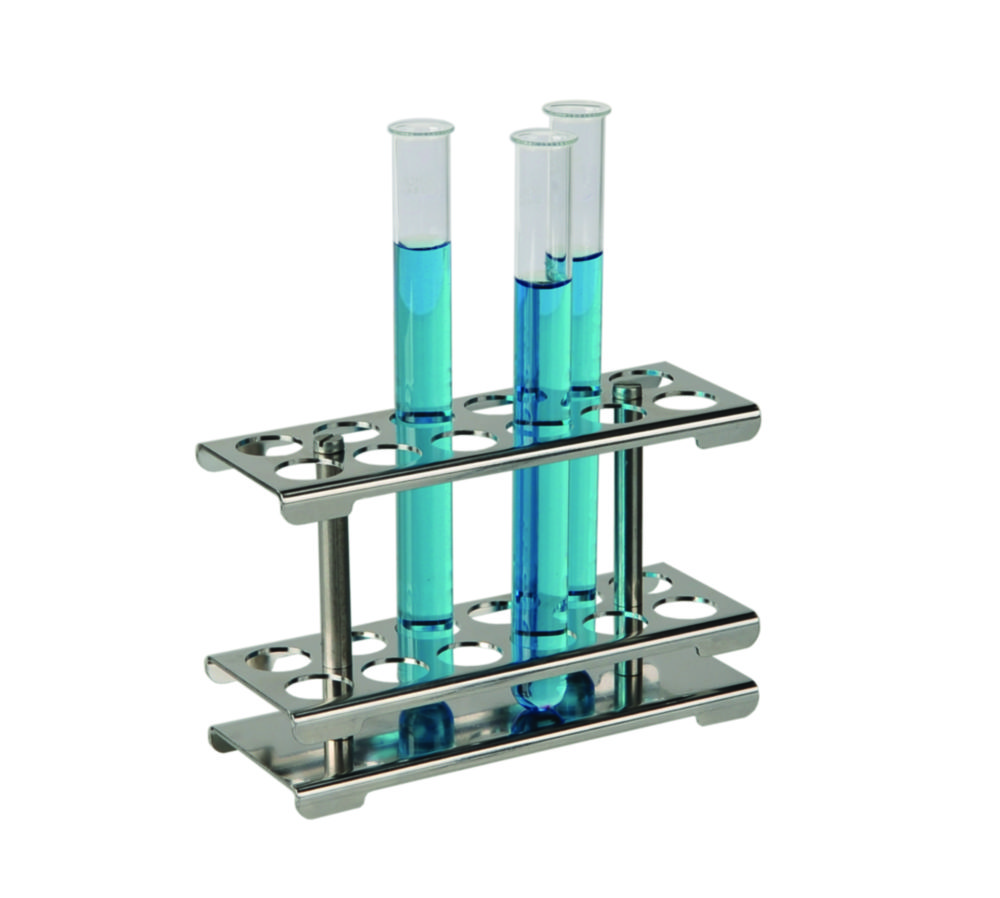 BOCHEM Test Tube Stand 18/10 Steel Detachable, for 2x12 Test Tubes ...