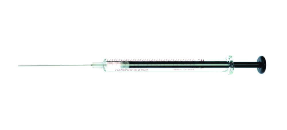 Microliter syringe 1001 LTN PTFE plunger tip, with needle, cap. 1000 µl ...