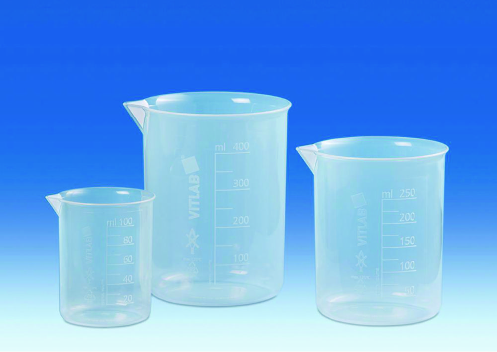 Griffin cups 600 ml, PP highly transparent, raised scale | LabFriend ...