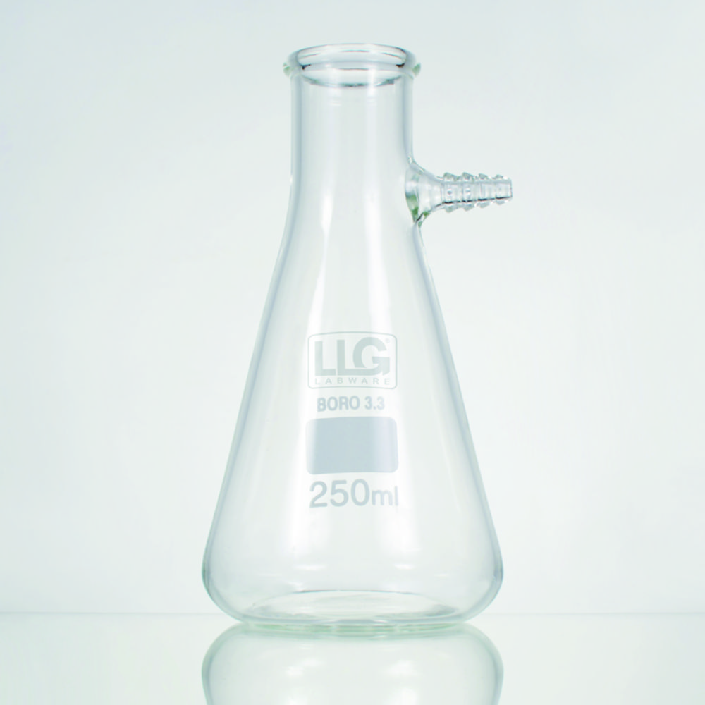 LLG-Filter flask 2000ml, with glass nozzle Erlenmeyer shaped, boro 3.3 ...