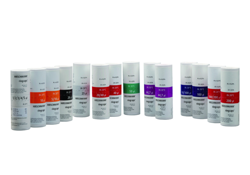 Hirschmann Laborgeräte RingCaps, Disposable Capillary Pipettes Pack of ...