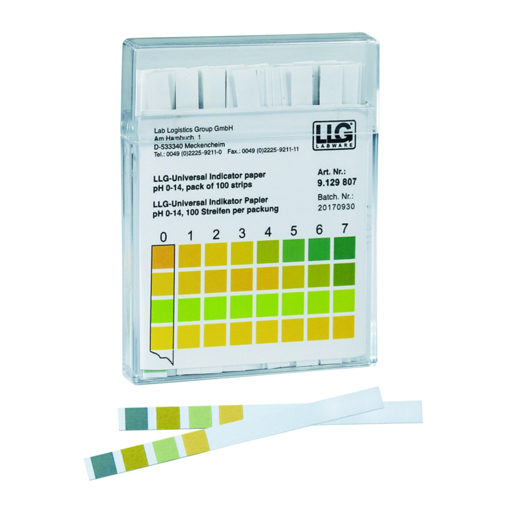 LLG Universal Indicator Paper pH 0-14, 100 Strips per Pack | LabFriend ...